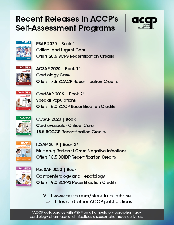 ACCP - PRN Report - Recent Releases in ACCP's Self-Assessment Programs