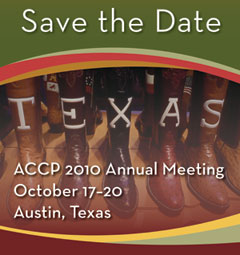 ACCP - PRN Report - Plan Now to Attend the 2010 ACCP Annual Meeting
